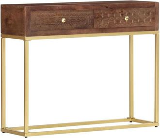 vidaXL Konsolentisch 90&times;30&times;75 cm Massivholz Mango Vidaxl
