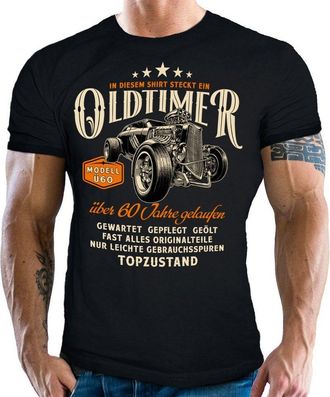 Lobo Negro T-Shirt als Geschenk für Männer zum Geburtstag - Oldtimer über 60 Topzustand