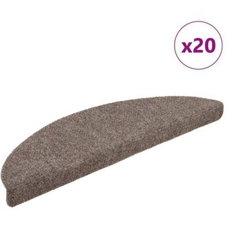 vidaXL Stufenmatten Selbstklebend 20 Stk. 56x17x3 cm Beige Halbrund Vidaxl