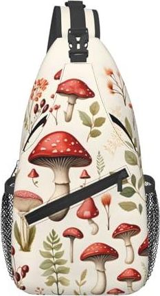 Generic Sacoche Homme Bandouliere Champignons dautomne Casual Sling Sac &agrave; Bandouli&egrave;re L&eacute;ger Sac &agrave; Dos Militaire pour Randonn&eacute;e Cyclisme Femme