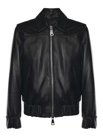 Giuliano Galiano Blouson En Cuir - Noir