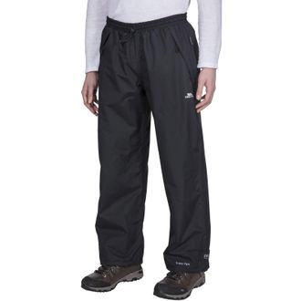 Trespass Toliland Trousers, Black, L, Wasserdichte Hose mit Kn&ouml;chellaschen zur Gr&ouml;&szlig;enverstellung f&uuml;r Herren, Large, Schwarz