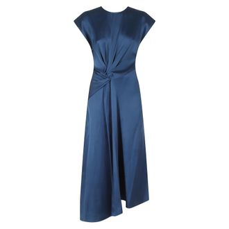 Victoria Beckham Aria Midikleid - - Dresses - Damen - Blau - 2XS