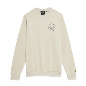 Lyle & Scott Rundhalsausschnitt Sweatshirt f&uuml;r Herren (Cremefarbe)