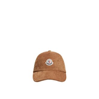 Moncler Moncler Casquette En Velours C&ocirc;tel&eacute;, Femme, Beige, Taille: Uni