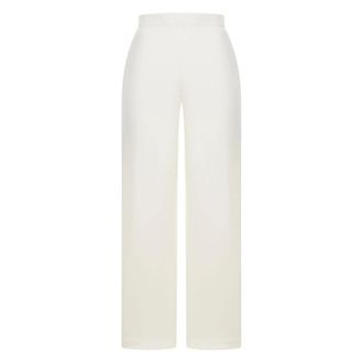 Max Mara Reine Wei&szlig;e Seiden Baumwolle Elastische Taille Hose - - Trousers - Damen - Wei&szlig; - XS