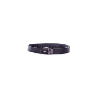 Emporio Armani Homme, Accessoires, Bleu, Taille: XL Ceinture Bleue Boucle Logo Simili Cuir