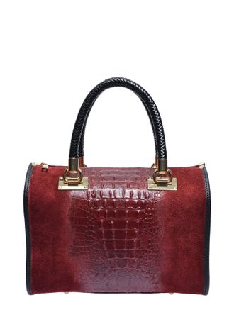 Isabella Rhea Weinfarbe Rindsledertasche