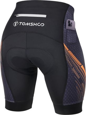 Tomshoo Radlerhose Gepolstert, Fahrradhose Radhose Kurz mit Polster, Seite & R&uuml;cken Taschen, Atmungsaktive und Schnelltrocknende, Sto&szlig;d&auml;mpfend Radfahrhose Rad