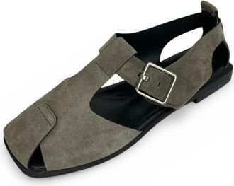 Patrizia Bonfanti Dover Dalia Suede Sandal - Femme - Chaussures - Gris - Taille: 39 EU