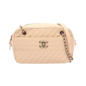 Chanel Pre-owned Bias Stitch Leder Schultertasche - - Pre-owned - Damen - Beige - ONE SIZE