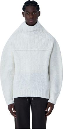 Dries Van Noten Homme, Pulls, Blanc, Taille: S Pull &agrave; Col Montant