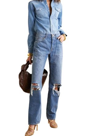 Brandon Maxwell distressed boyfriend jeans Size S