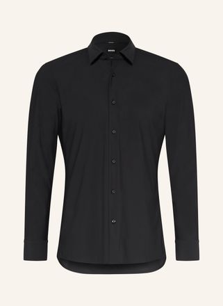 HUGO BOSS Hemd Hank Slim Fit schwarz