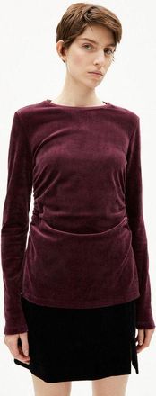 Armedangels Longsleeve ADAAJA LORA VELVET Longsleeve aus Bio-Baumwoll Mix (1-tlg) Rundhalsausschnitt