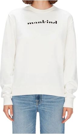 7 For All Mankind Femme, Sweatshirts et sweats &agrave; capuche, Blanc, Taille: 38 FR Felpa