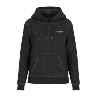 Guess Femme, Sweatshirts et sweats &agrave; capuche, Noir, Taille: 40 FR Zip Sweat &agrave; capuche