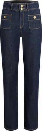 Karl Lagerfeld Femme, Jeans, Bleu, Taille: W27 Jean Droit avec D&eacute;tails Contrast&eacute;s