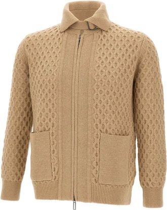 Paolo Pecora Homme, Pulls, Beige, Taille: M Pull Col Roulé
