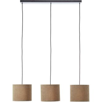 Brilliant Avec abat-jour &agrave; cordon, 150 x 94 x 23 cm, 3x E27, raccourcissable, textile, gris avec abat-jour &agrave; cordon, 150 x 94 x 23 cm, 3x E27, raccourcissable
