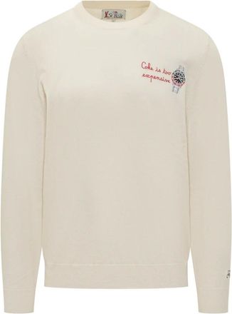 MC2 Saint Barth Homme, Sweatshirts et sweats &agrave; capuche, Blanc, Taille: XL Heron Light Crewneck Sweater