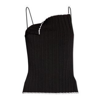 Jacquemus Femme, Tops, Noir, Taille: 40 FR Le haut maille pliss&eacute;