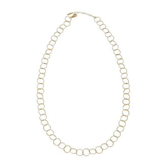 Dansk Copenhagen Vilja Waterproof 18K Gold Plated Round Long Link Necklace - Structured Stainless Steel - - Accessories - Damen - Gelb - ONE SIZE