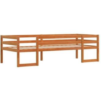 vidaXL Cadre de lit pour enfants sans matelas cire marron 75x190 cm Vidaxl