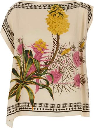Blumarine Femme, Blouses et Chemises, Multicolore, Taille: 40 FR Haut en twill imprim&eacute;
