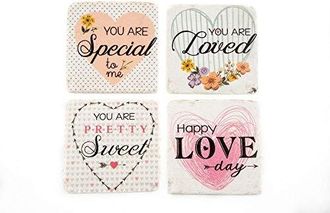 La Finesse Lafinesse Steinuntersetzer für heiß oder kalt Em5245, Steingut