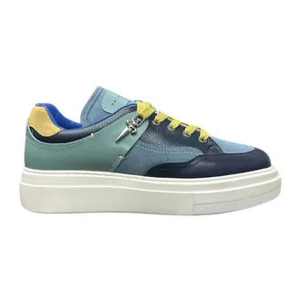 Cesare Paciotti Blaue Low Top Sneakers - - Shoes - Herren - Mehrfarbig - 45 EU