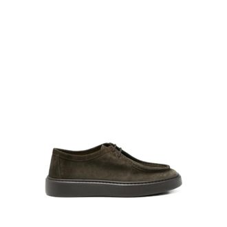 Doucal's Mocassins &agrave; lacets en daim - Homme - Chaussures - Vert - Taille: 40 EU