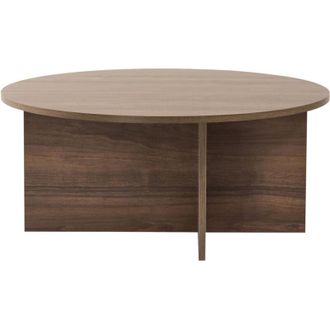 M&S Collection Table basse ronde en bois &oslash;90cm - Bois fonc&eacute; - Soho