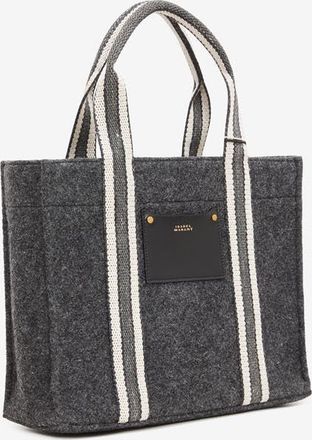 Isabel Marant Sac Port&eacute; Main En Laine Aruba Small - Femme - Gris Fonc&eacute; - - Isabel Marant