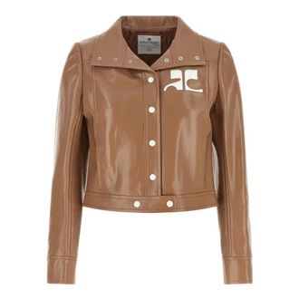Courr&egrave;ges Reedition Vinyl Jacke - - Jackets - Damen - Braun - XS
