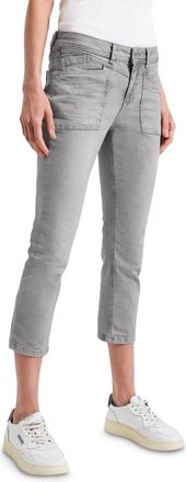 Street One Damen A379419 Casual Fit Jeans, Ice Grey Washed, 32W / 24L