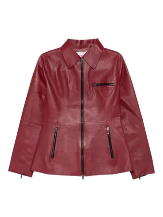 Iceberg veste de moto &agrave; fermeture zipp&eacute;e lat&eacute;rale - Rouge