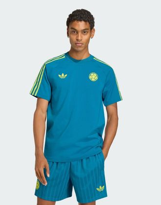 adidas adidas Performance - Colombia Originals - T-shirt - P&eacute;trole myst&egrave;re-Bleu