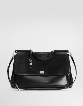 Dolce & Gabbana Handtasche My Sicily Aus Kalbsleder - Mann Shopper Schwarz Onesize