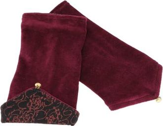 Guru Shop Boutique-Guru, Menottes de Velours, Tulipes Tournage - Bordeaux, Rouge, Coton, Size:Taille Unique, Handstulpen