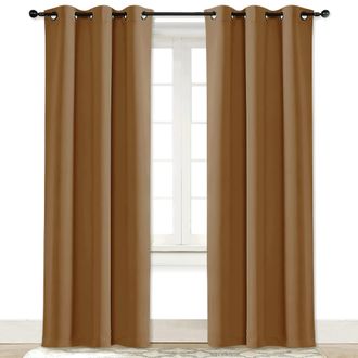 Nicetown Fenstervorhang, Verdunkelungsvorhang, 3 Durchg&auml;nge, Mikrofaser, ger&auml;uschreduzierend, w&auml;rmeisoliert, Fenstervorhang mit &Ouml;se (Einzelteil, 106,7 x 213,4 