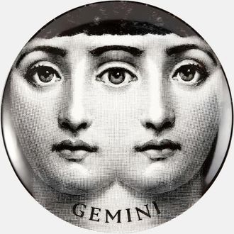 Fornasetti Wandteller Tema e Variazioni Gemini Nr. 350