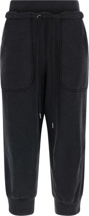R13 Femme, Pantalons, Noir, Taille: 36 FR Crop Fleece Cotton Joggers