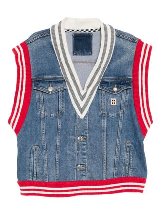 Romeo Hunte Varsity Jeansweste - Blau