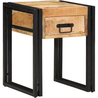 vidaXL Vidaxl - Beistelltisch 40x40x50 cm Massivholz Mango Rustikal