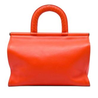 Bottega Veneta Pre-owned Woven Top-Handle Handbag - - Pre-owned - Damen - Orange - ONE SIZE