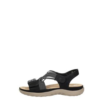 Rieker Femme, Chaussures, Noir, Taille: 38 EU Sandalen Plat