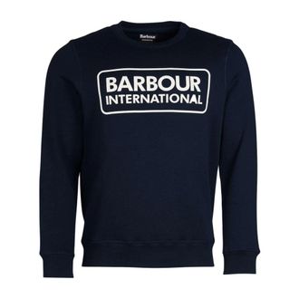 Barbour Navy Sweatshirt mit Gro&szlig;em Logo - Klassischer Stil - - Sweatshirts & Hoodies - Herren - Blau - S