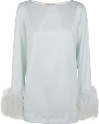 Twin-Set Boat Neck Long Sleeves Blouse