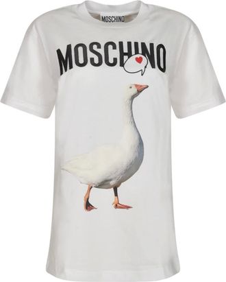 Moschino Femme, Tops, Blanc, Taille: 42 FR Moschino T-shirts et Polos